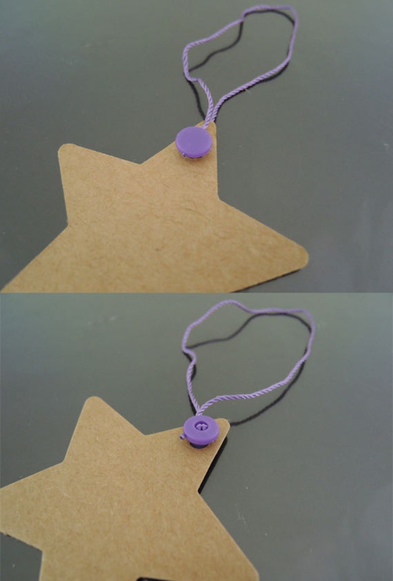 Hang Tag String 100pcs Purple Hang Tag String with Round | Etsy