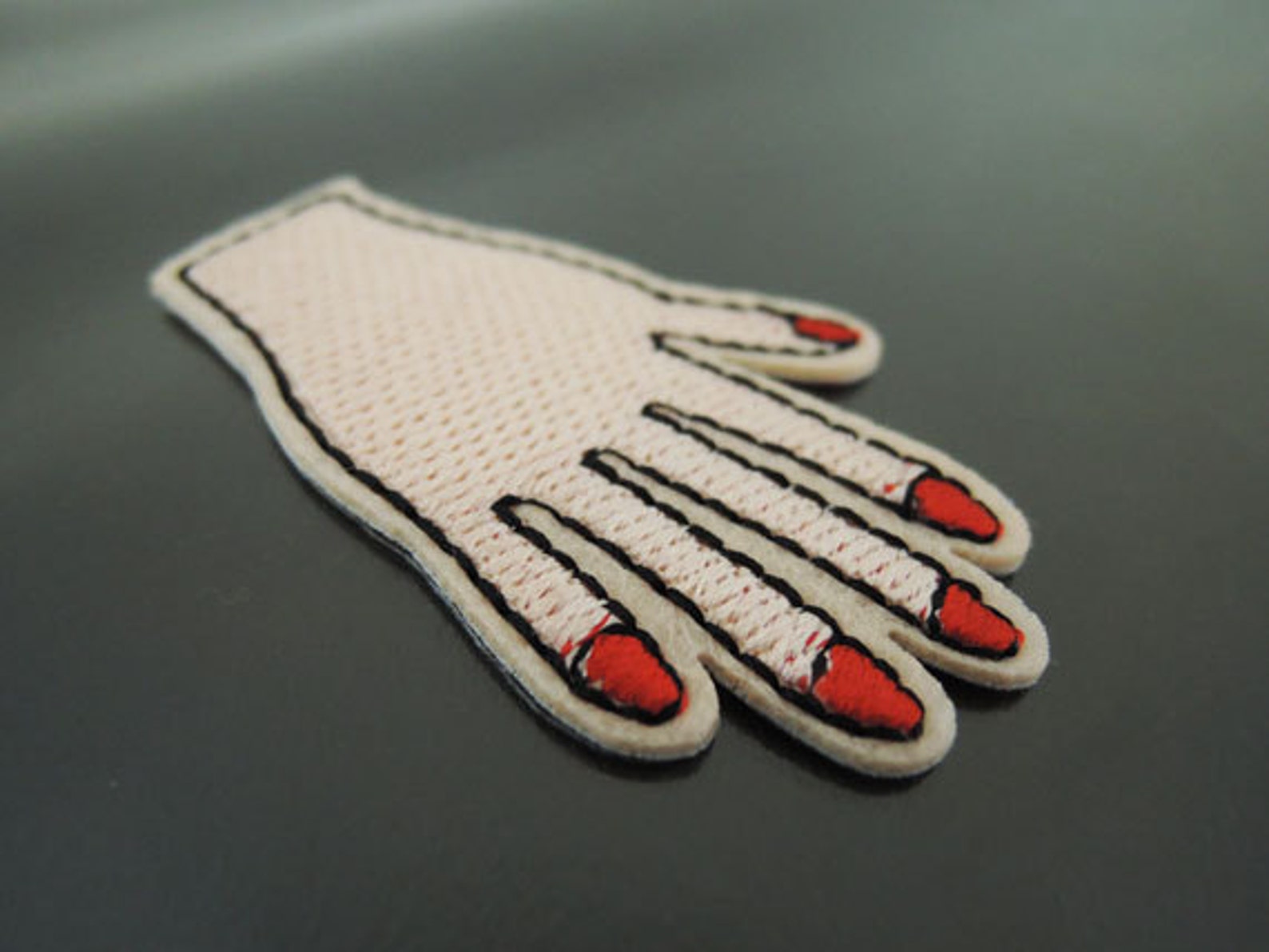 Iron on Patch Finger Patch Feminist Five Finger With Red | Etsy