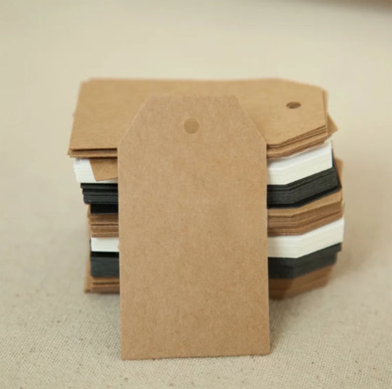 Kraft Card Paper Tags 50pcs Kraft Tags Price Tags Hang Tags - Etsy