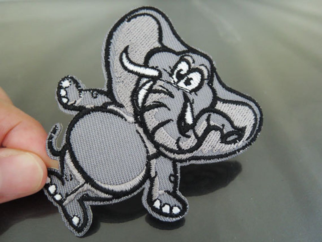 Cute Elephant Patch Animal Cartoon Patches Gray Elephants Patch ...