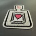 Perfume Patch Perfume Bottle With Pink Heart Patches Applique ...