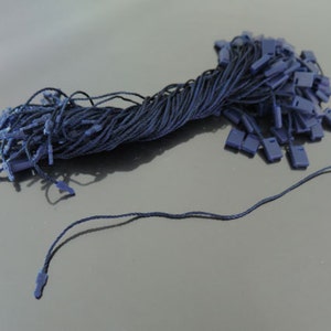 Hang Tag String - 100pcs Navy Blue Hang Tag String With Plastic ...