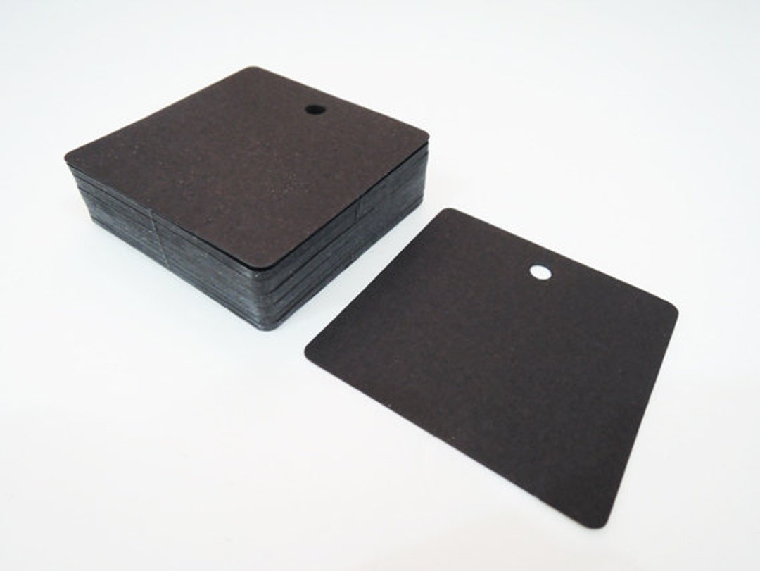 Black Paper Tags - 50pcs Black Tags Square Tag Price Tags Hang Tags ...