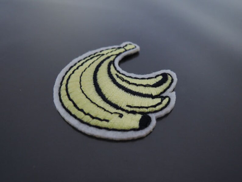 Banana Patch Fruit patches Yellow patch Applique embroidered | Etsy