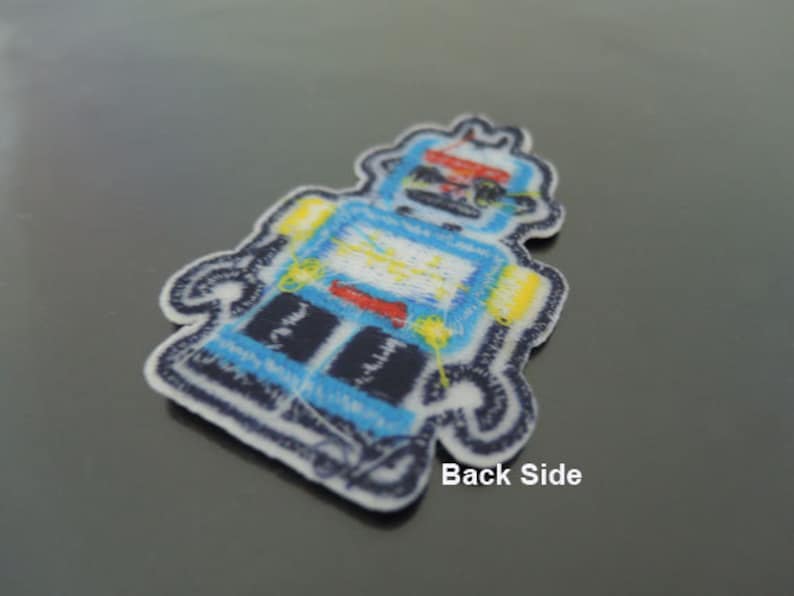 Robot Patches Iron on Patches or Sewing on Patch Blue | Etsy