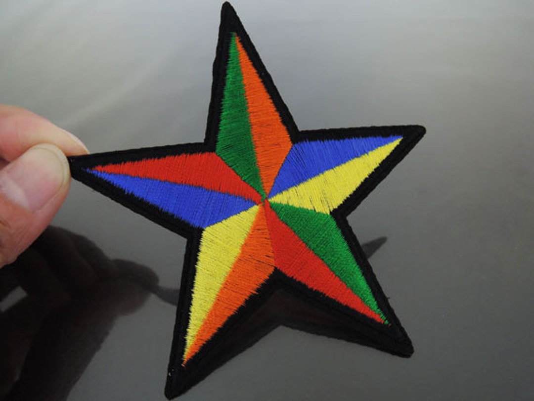 Star Patches Rainbow Stars Patch Colorful Star Applique Embroidered ...