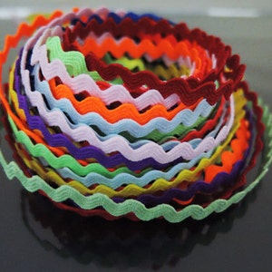Ric Rac Trim 1/4" - Mini Ric Rac Trim Rick Rack , Zig Zag Ribbon , 11 ...