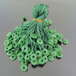 Hang Tag String - 100pcs Green Hang Tag String With Round Plastic ...