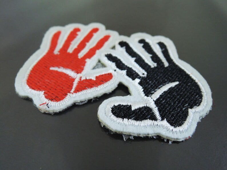 Double Hand Patch Two Hands Patches Badge Patch Applique Embroidered ...