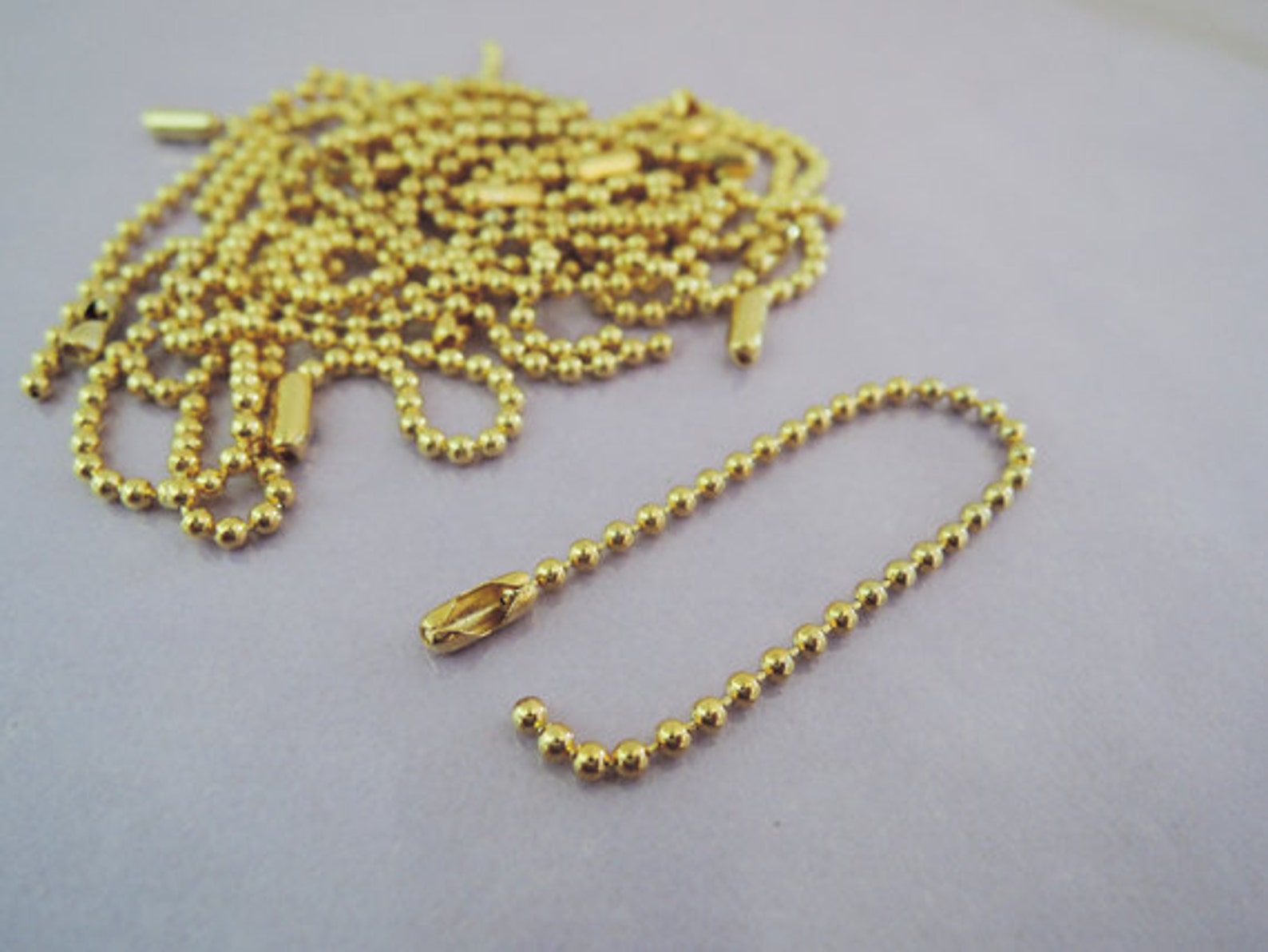 Ball Chain Keychain 10pcs Gold Hang Tag Chain 100mm - Etsy