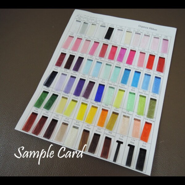 Color Chart Sample - Etsy