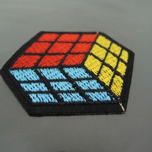 Rubik's Cube Patches - Iron on Patch or Sewing Patch Rubik Cube Magic ...