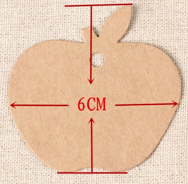 Kraft Paper Tags 50pcs Kraft Tags Apple Round Tag Price Tags | Etsy