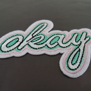OKAY Letter Patches - Iron on or Sewing on Patch Letter Patches OKAY ...