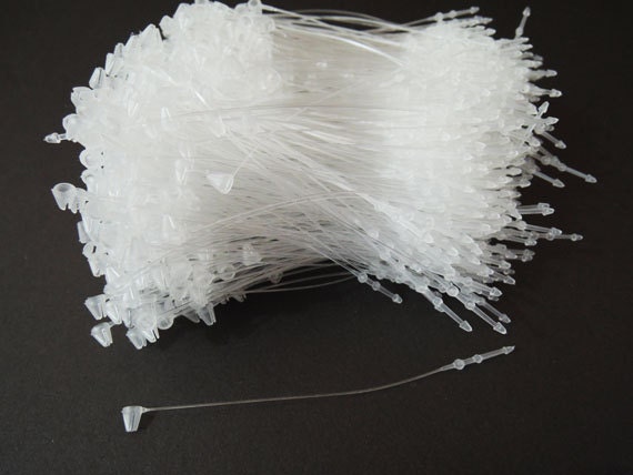 1000pcs Clear White Snap Lock Tag String Clothing Tag String - Etsy