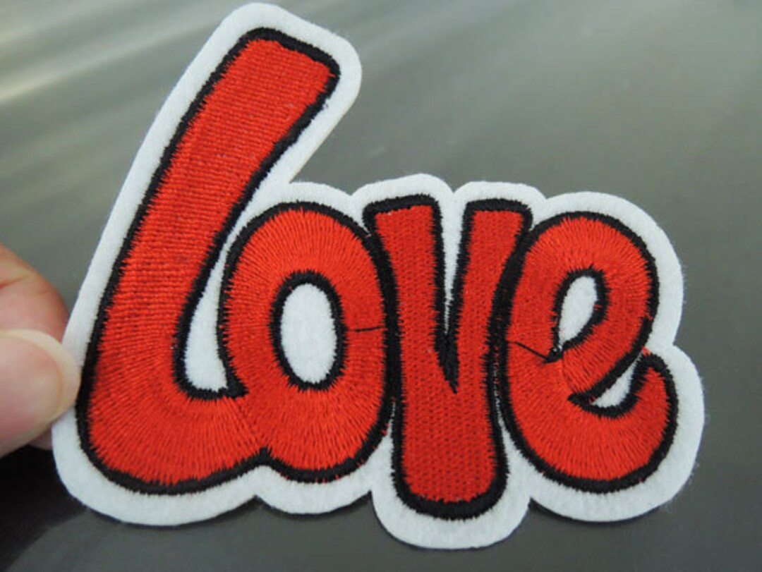LOVE Letter Patches - Iron on or Sewing on Patch Letter Patches Red ...