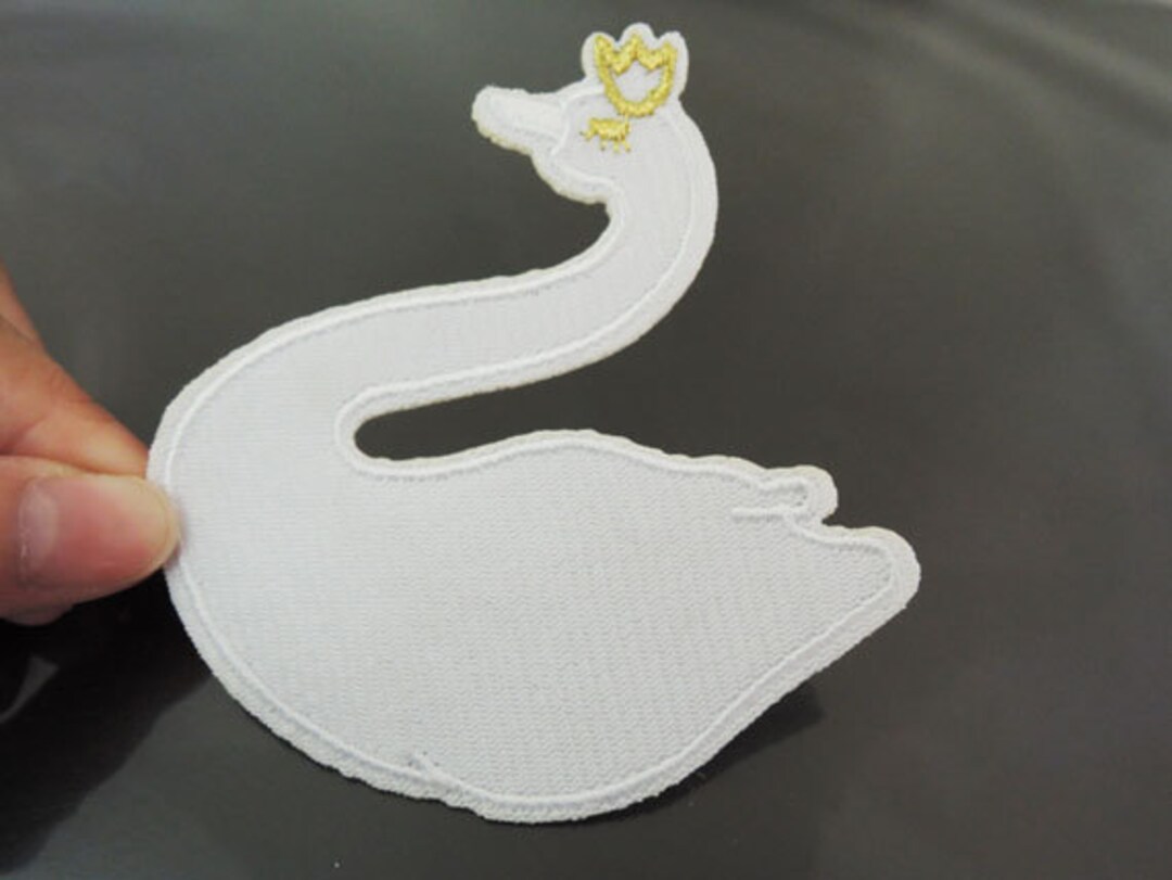 Iron on Patch - White Swan Patches Iron on Applique Embroidered Patch ...