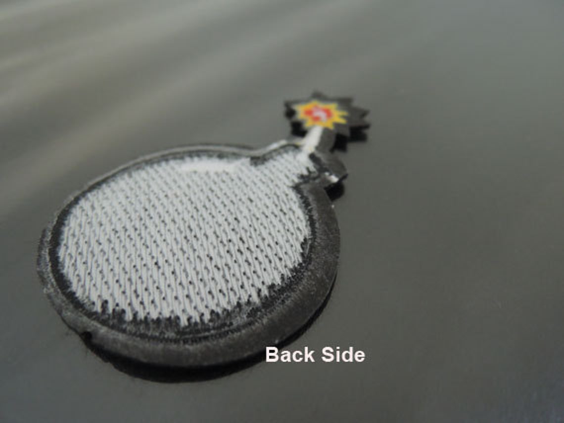 Black Bomb Patches Iron on Patches or Sewing on Patch Black - Etsy