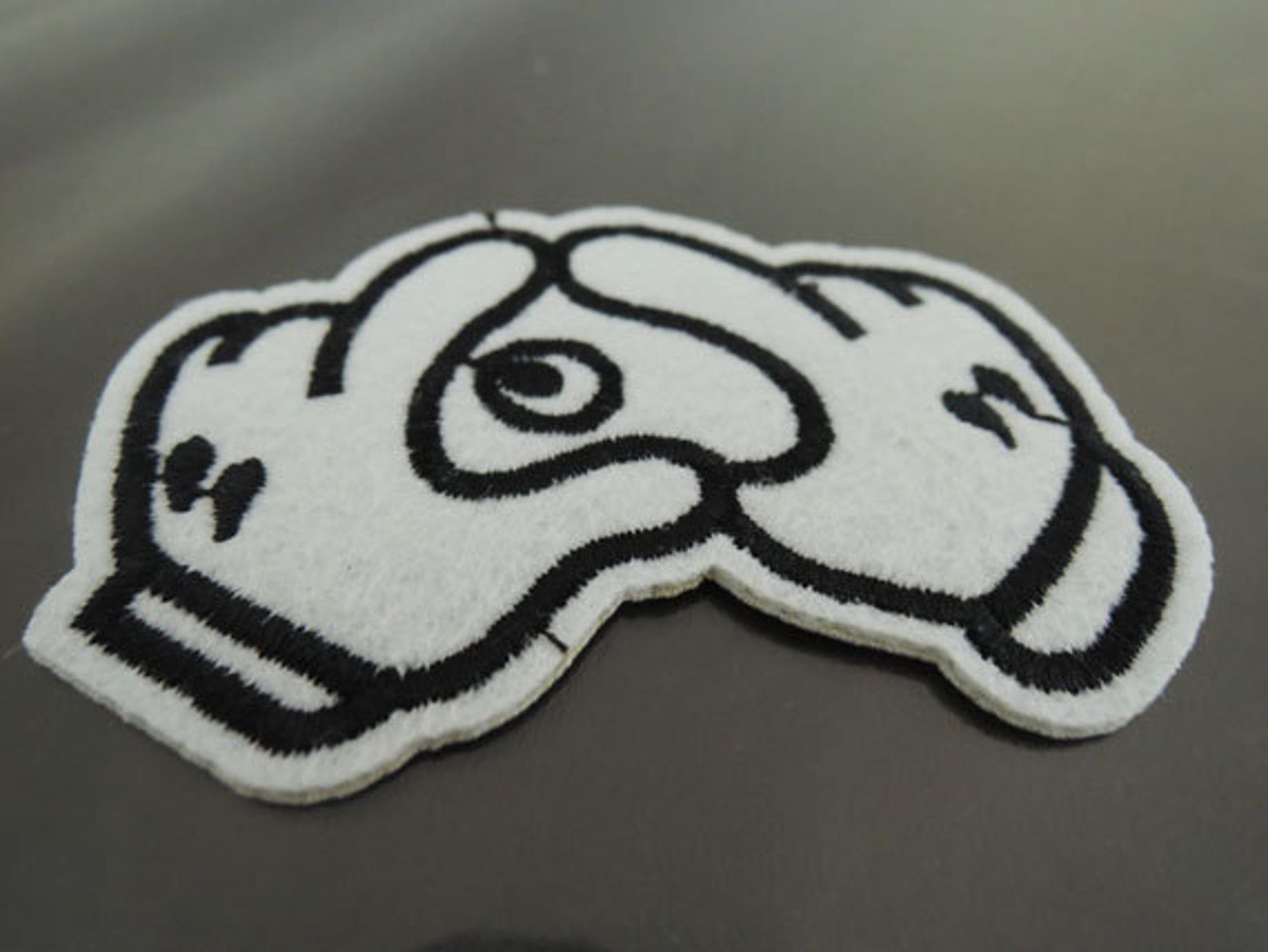 Iron on Patch Finger with Eye Patch Black White Hand Patches | Etsy