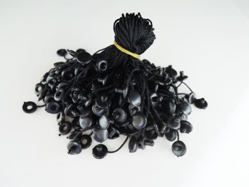 Hang Tag String 100pcs Black Hang Tag String With Round - Etsy
