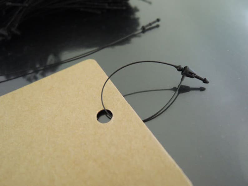 1000pcs Black Snap Lock Tag String Clothing Tag String Hang | Etsy