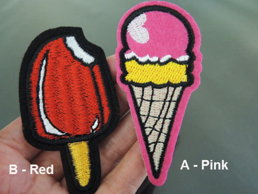 Ice Cream Patches - Iron on Patch or Sewing on Patch Summer Ice-cream ...