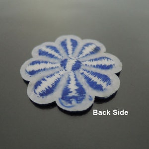Blue Flower Patch Flower Patches Badge Patch Applique Embroidered Patch ...