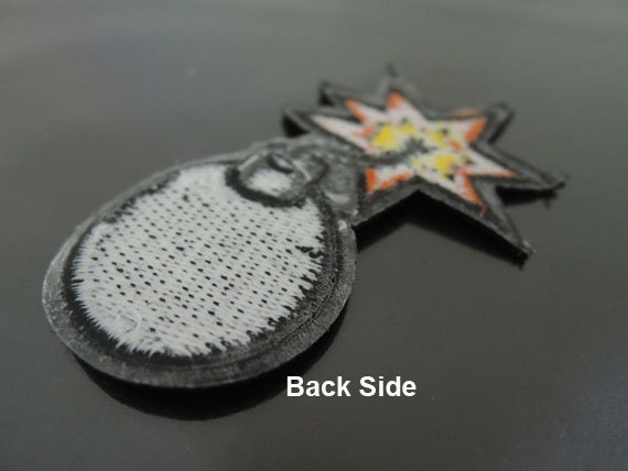 Black Bomb Patches Iron on Patches or Sewing on Patch Black | Etsy UK