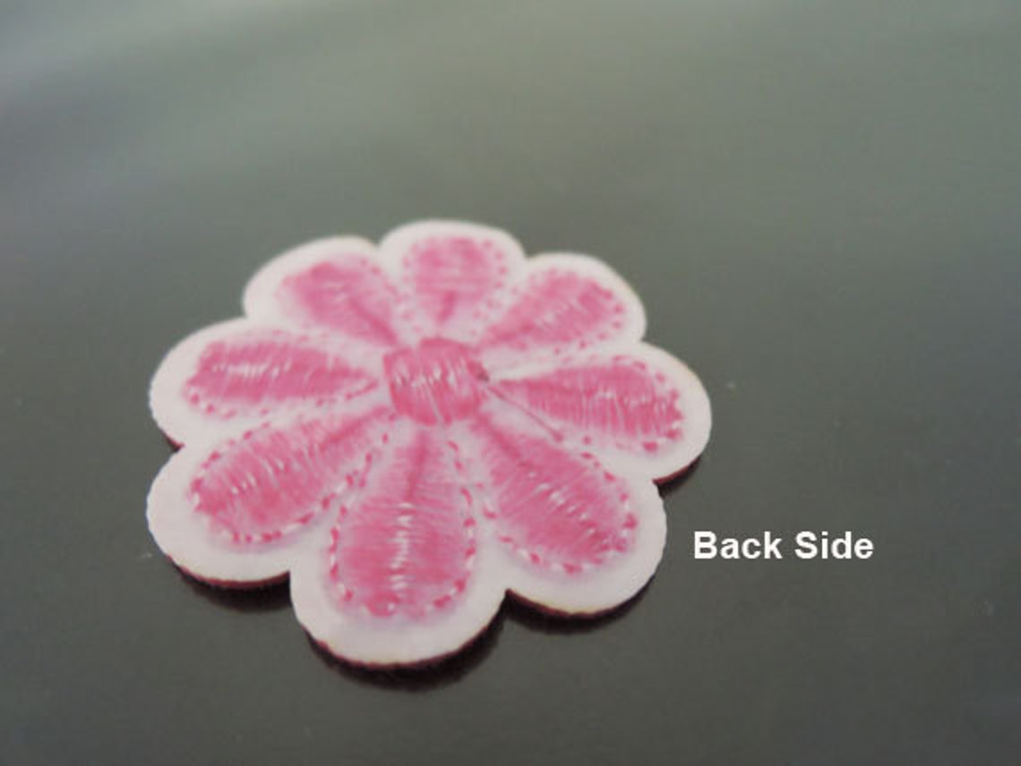 Pink Flower Patch Flower Patches Badge Patch Applique Embroidered Patch ...