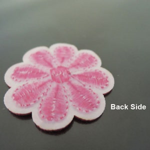 Pink Flower Patch Flower Patches Badge Patch Applique Embroidered Patch ...