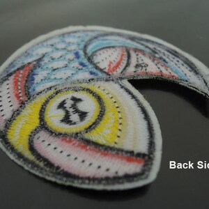 Fish Patch Blue Fish Patches Colorful Fish Patches Applique Embroidered ...