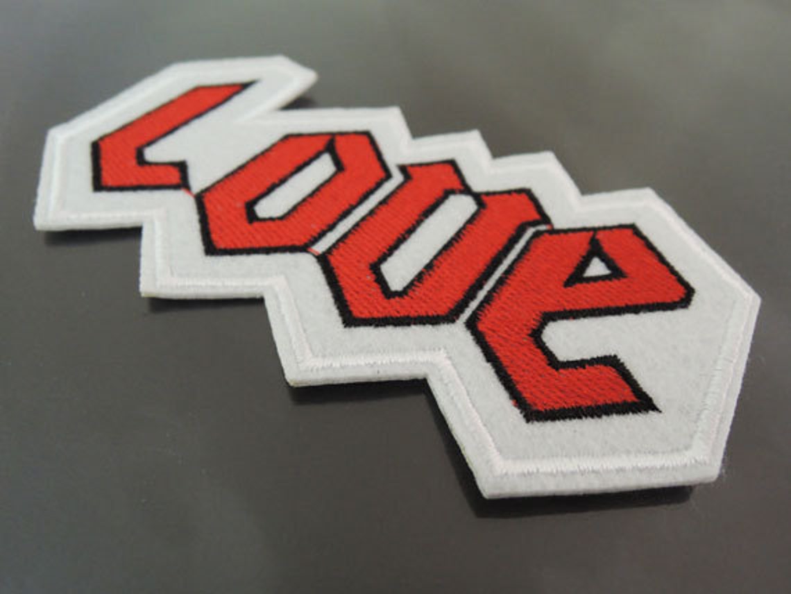 Iron On Patch LOVE Patches Large Red Letter patch Applique | Etsy