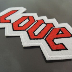 Iron on Patch - LOVE Patches Large Red Letter Patch Applique ...