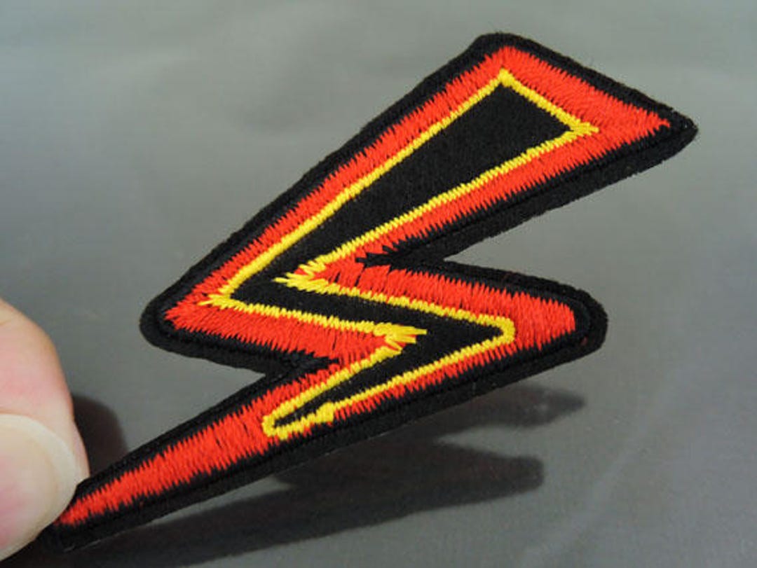 Flash Patches - Iron on Patches or Sewing on Patch Red Yellow Black ...