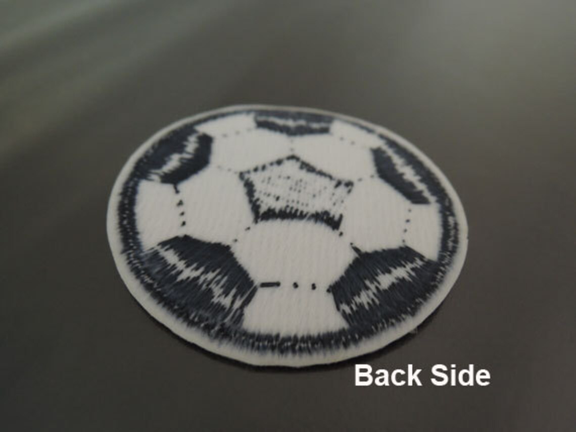 Iron on Patch - Soccer Patch Football Patch Sport Patches Black White ...