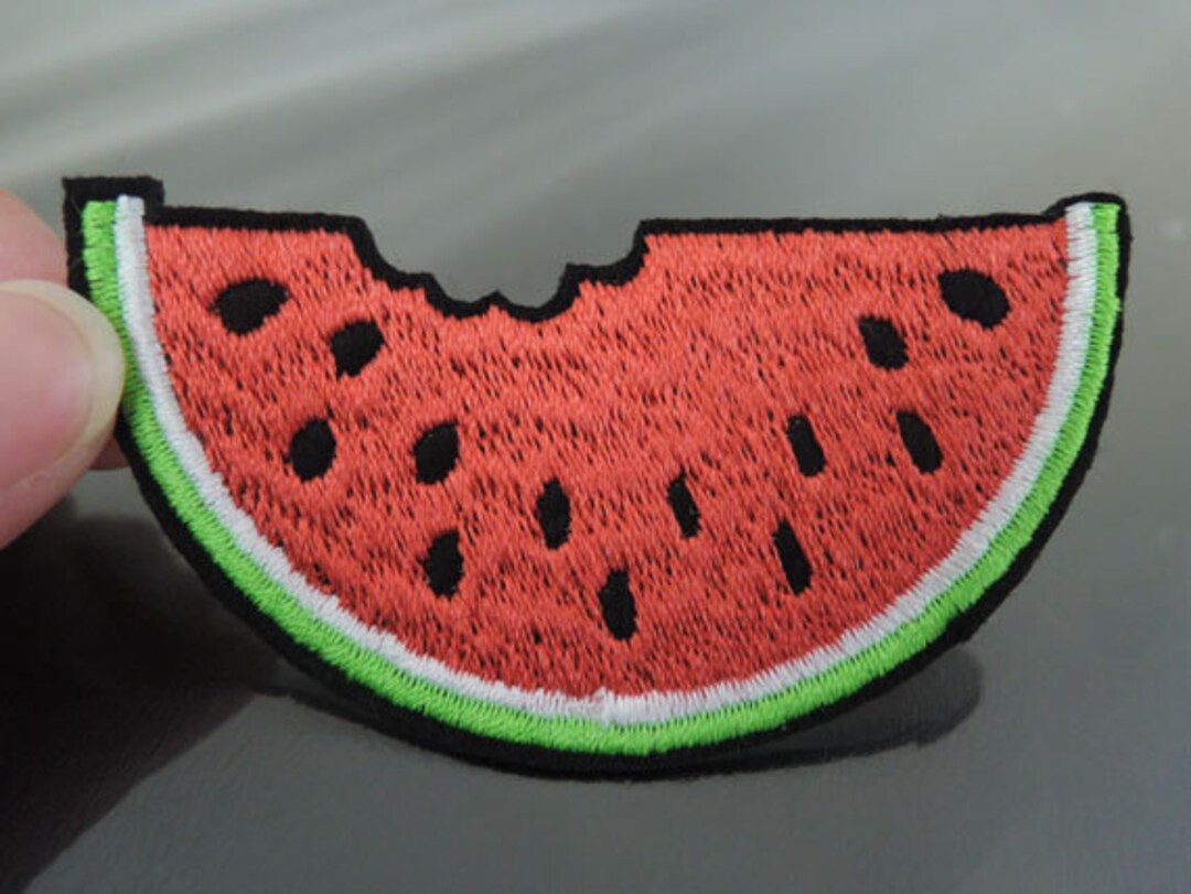 Watermelon Patch Fruit Patches Red Green Black Patch Applique ...