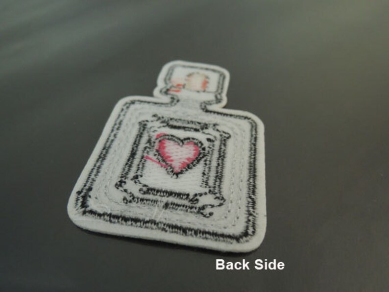 Perfume Patch Perfume Bottle With Pink Heart Patches Applique ...