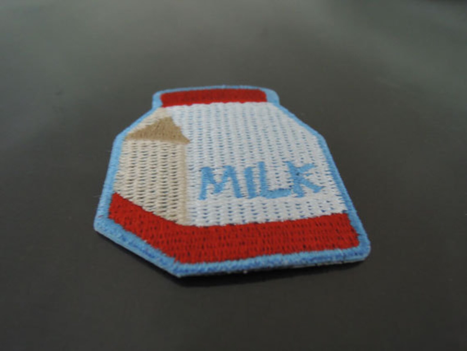 Milk Patches - Iron on Patches or Sewing on Patch Red White Milk Box ...