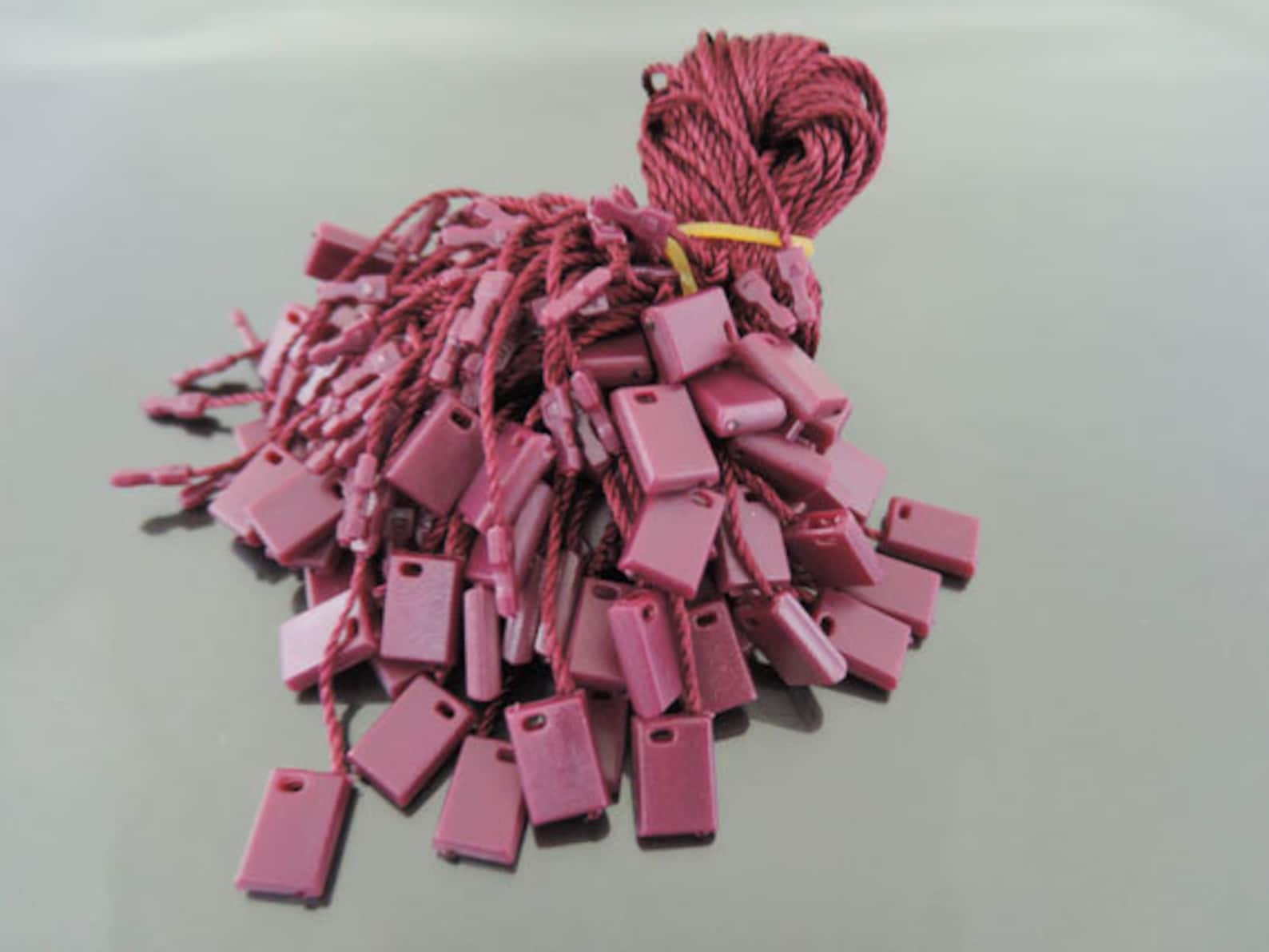 Hang Tag String 100pcs Siam Red Hang Tag String With Plastic - Etsy
