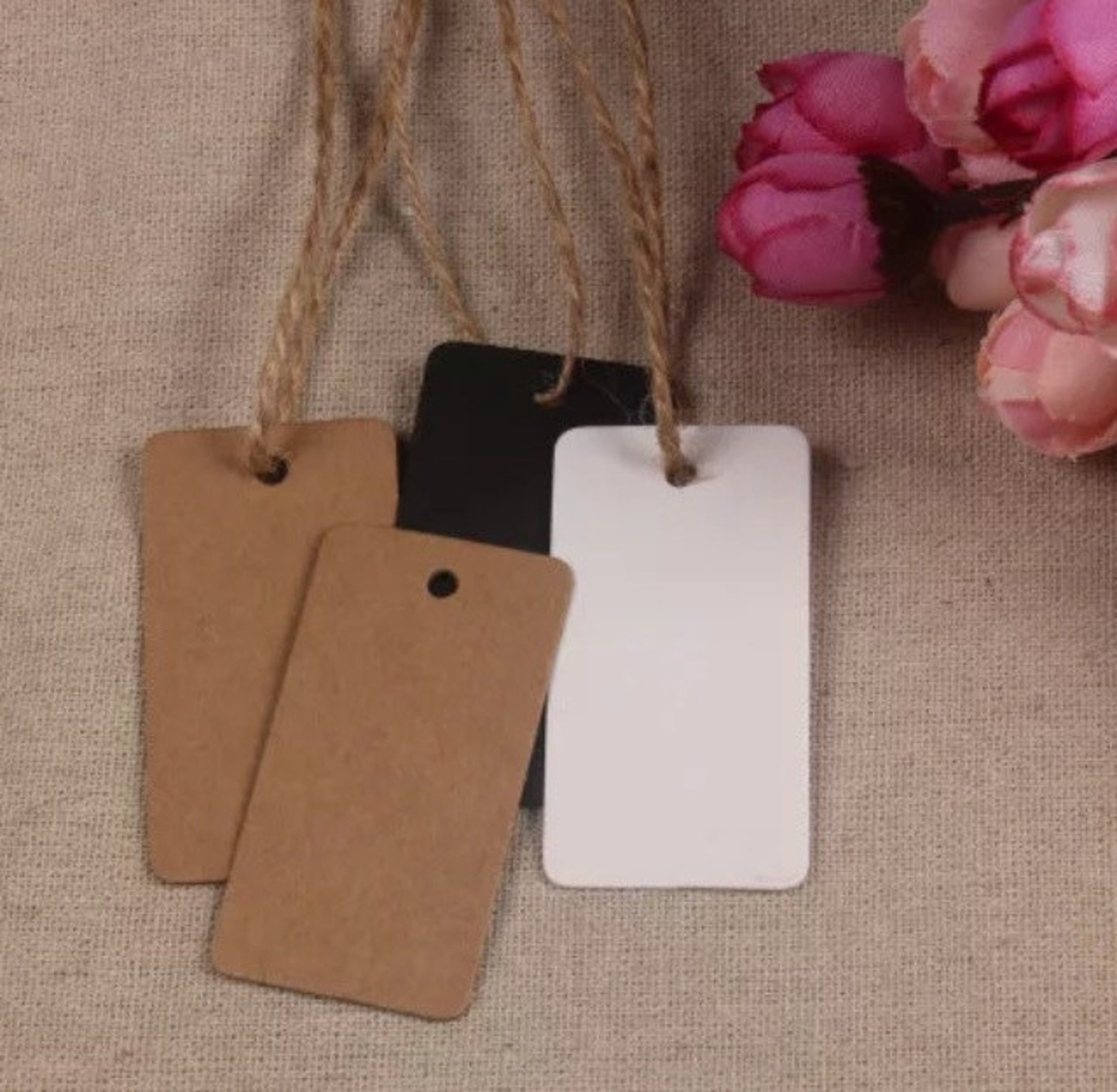 Kraft Paper Tags - 50pcs Kraft Tags Medium Rectangle Tag Price Tags ...