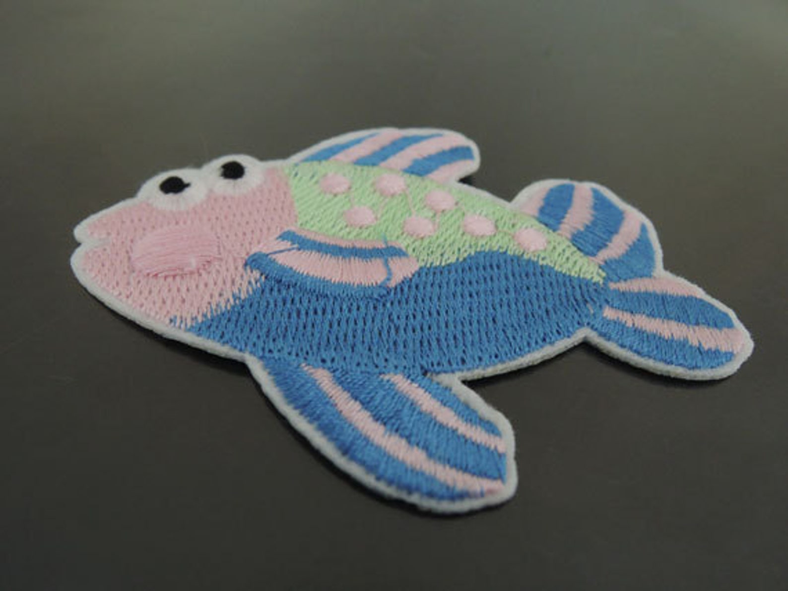Fish Patch Pastel Blue Pink Fish Patches Colorful Fish Patches | Etsy