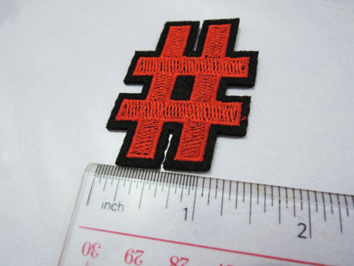 Number Sign Harsh Pound Sign Patches Iron on or Sewing on | Etsy