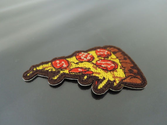 Pizza Patch Food Patches Yellow Brown Patch Applique Embroidered Patch ...