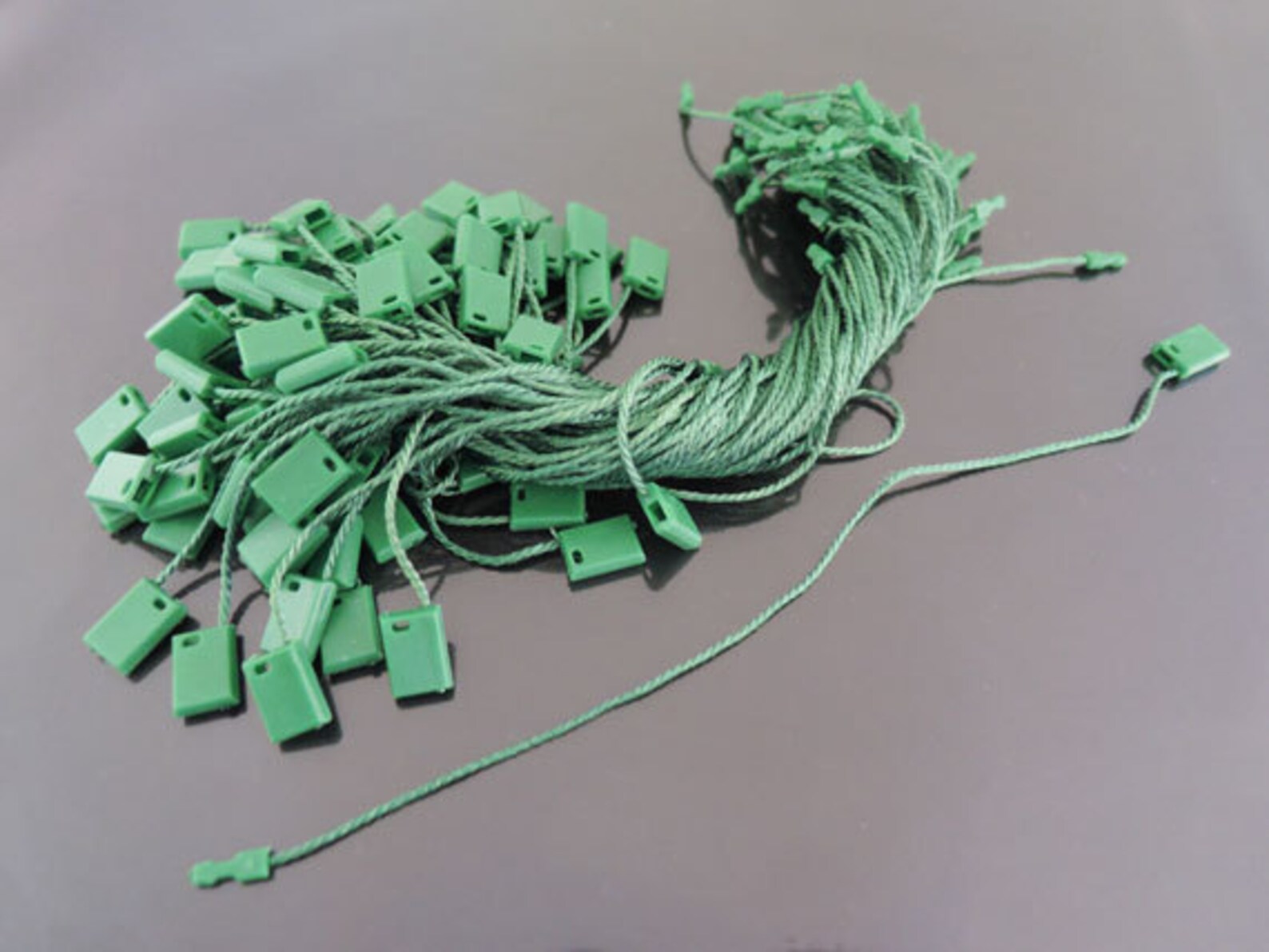 Hang Tag String - 100pcs Green Hang Tag String With Plastic Fastener - Etsy
