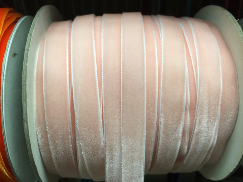 Velvet Ribbon - Pastel Light Pink Velvet Ribbon 10mm ( 3/8 Inches ) - Etsy