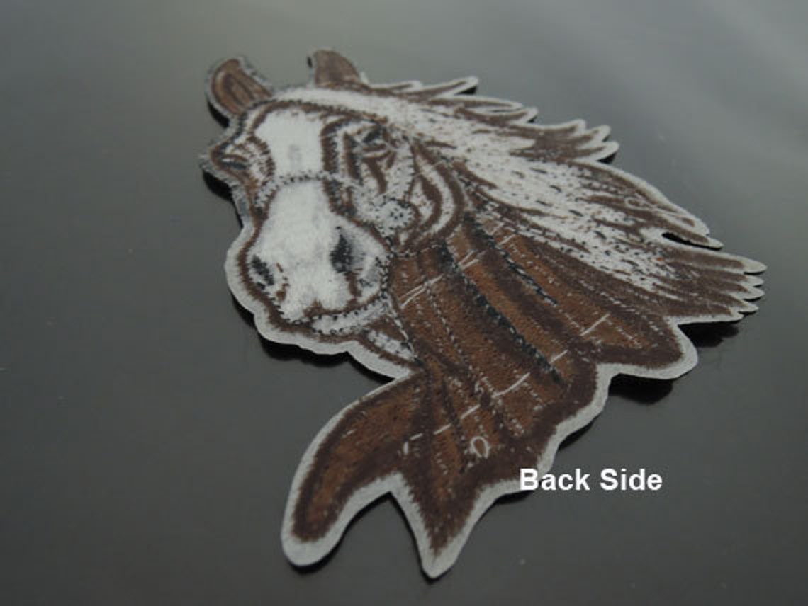 Large Iron on Patch or Sewing on Embroidery Brown Horse Patch Appliques ...