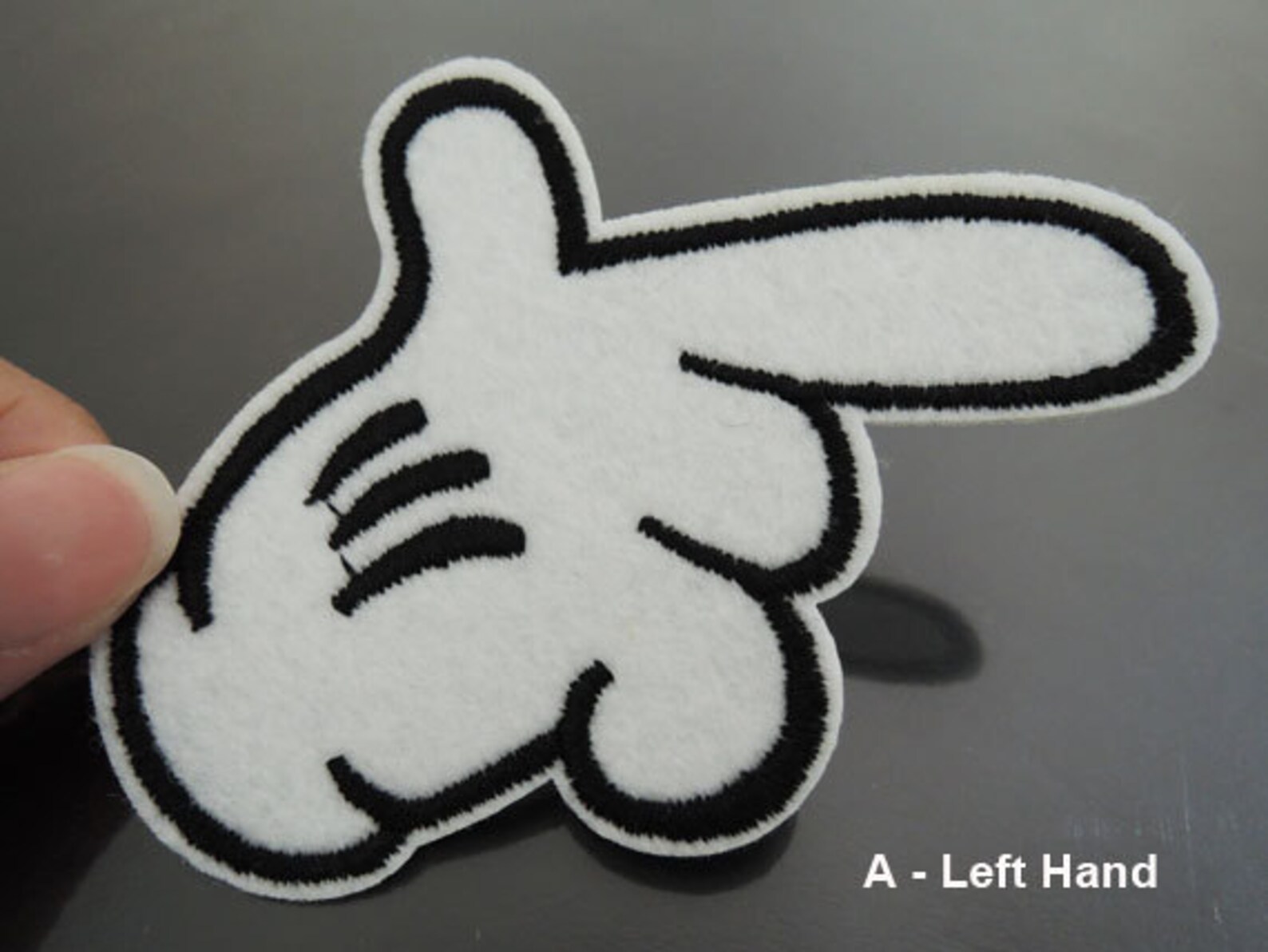 Iron on Patch Hand Patch Black and White Hand Patches | Etsy