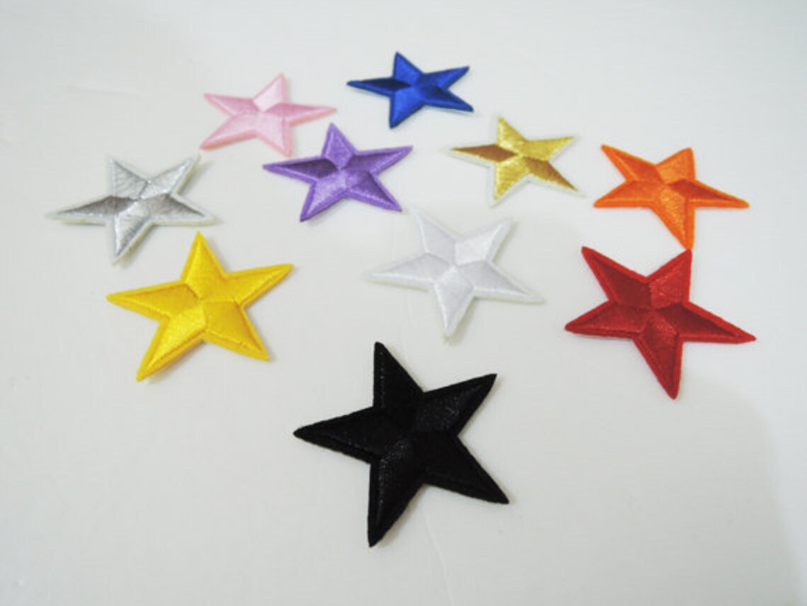 Star Patches Stars Patch Applique Embroidered Patch Iron on - Etsy