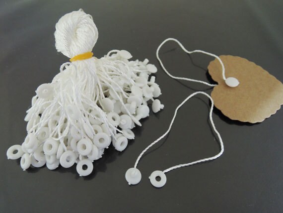 Hang Tag String 100pcs White Hang Tag String With Round - Etsy