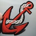 Anchor Patches - Iron on Patches Red Large Anchors Patch Round Applique ...